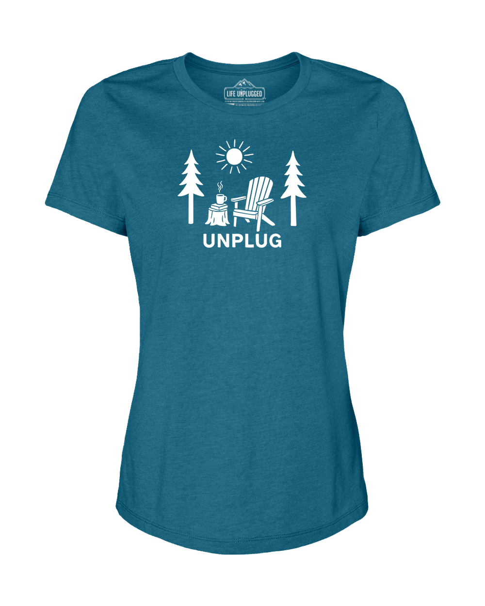 READING IN THE WOODS Women's T-Shirt – Life Unplugged