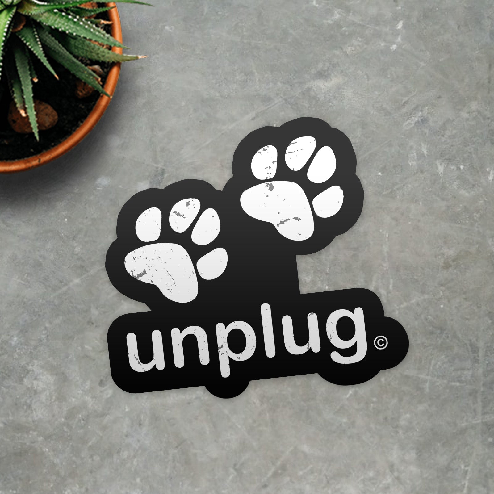 Paw Print Vinyl Sticker – Life Unplugged