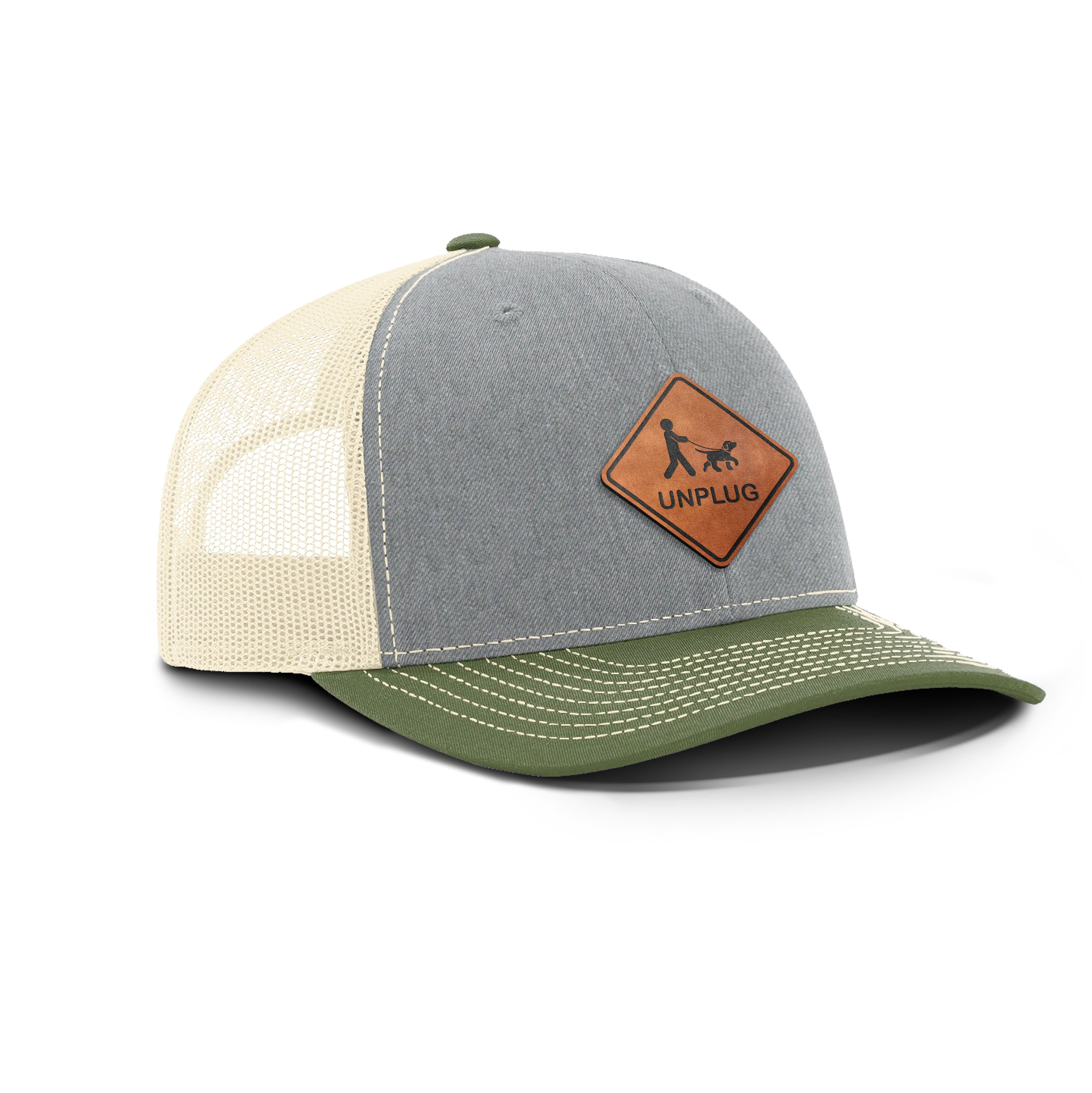Dog Walking Snapback Leather Patch Hat – Life Unplugged
