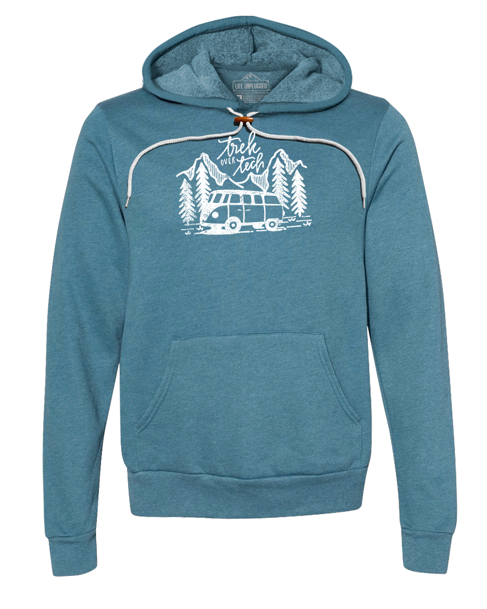 Trek Over Tech Super Soft Hoodie SMALL - HEATHER DEEP TEAL – Life Unplugged