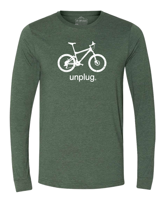 MOUNTAIN BIKE Long Sleeve T-Shirt SMALL - HEATHER FOREST BLOWOUT – Life ...