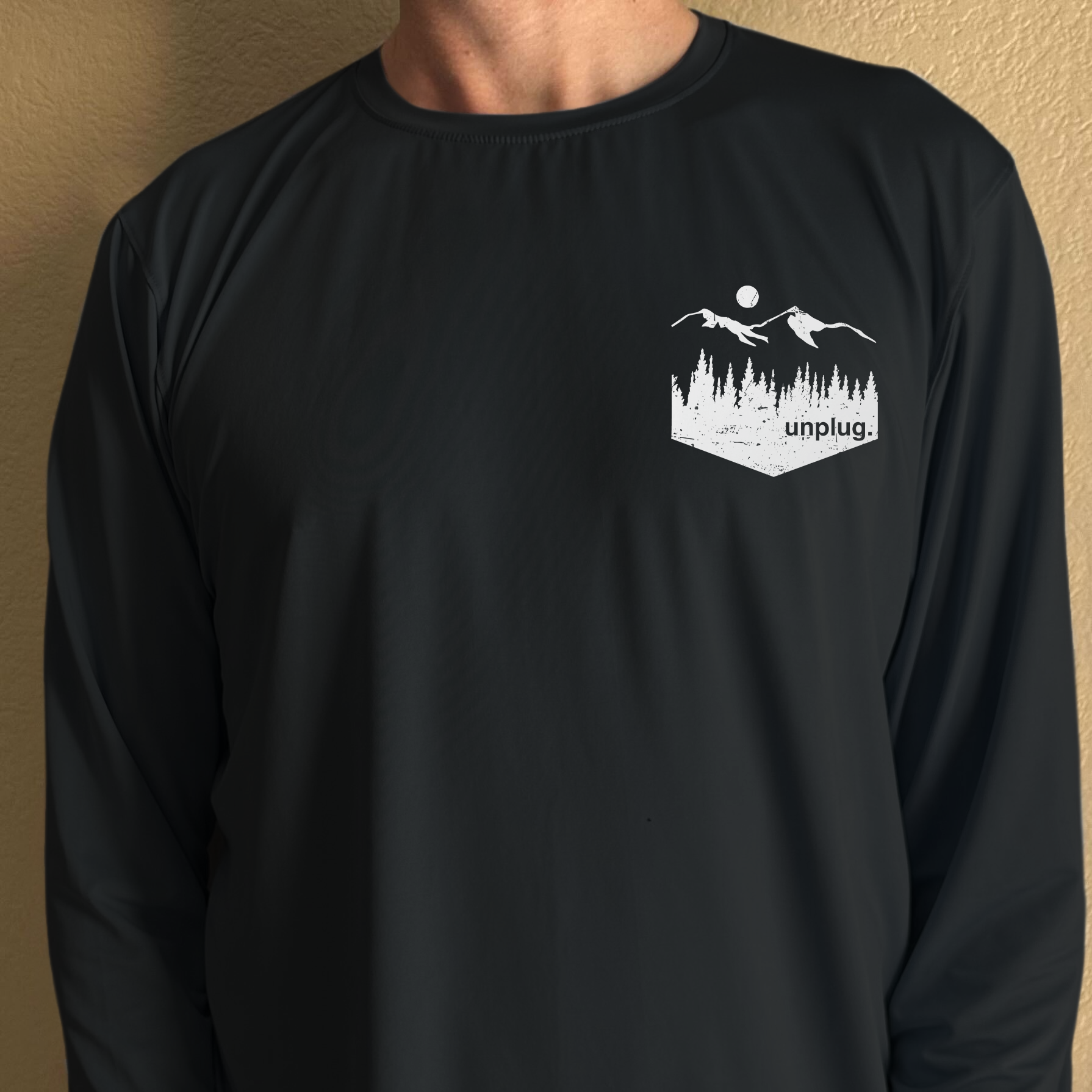 Unplug Mountain Left Chest Pocket Performance Long Sleeve with UPF 50 ...