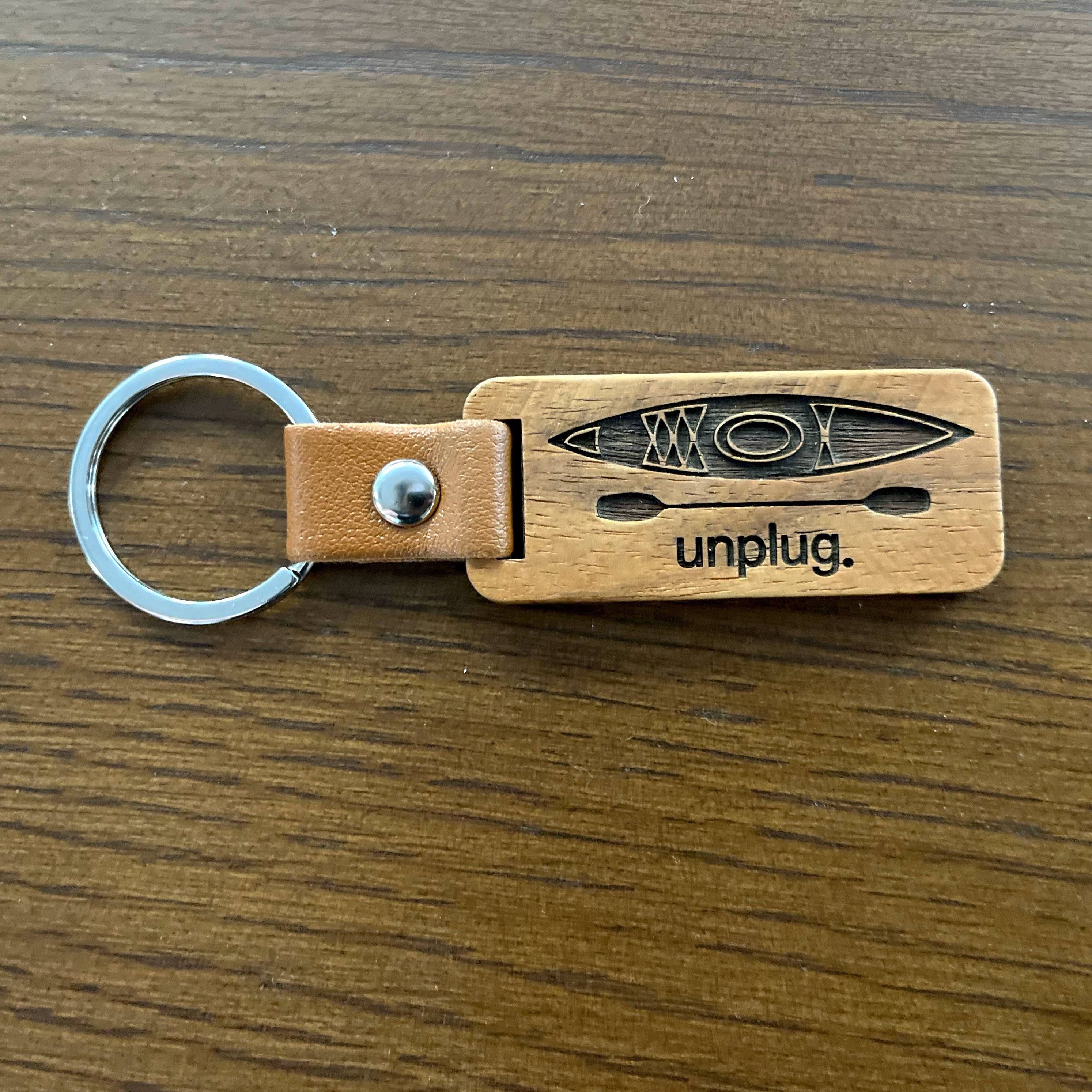 Kayak Wooden Keychain – Life Unplugged
