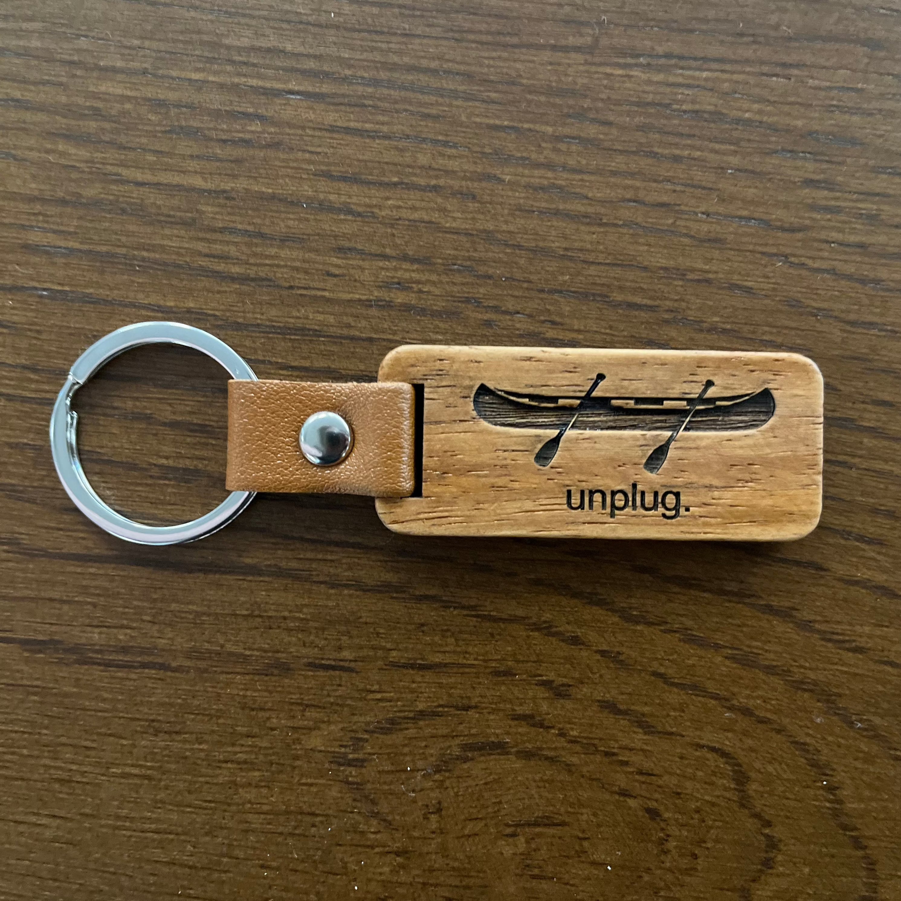 Canoe Wooden Keychain – Life Unplugged
