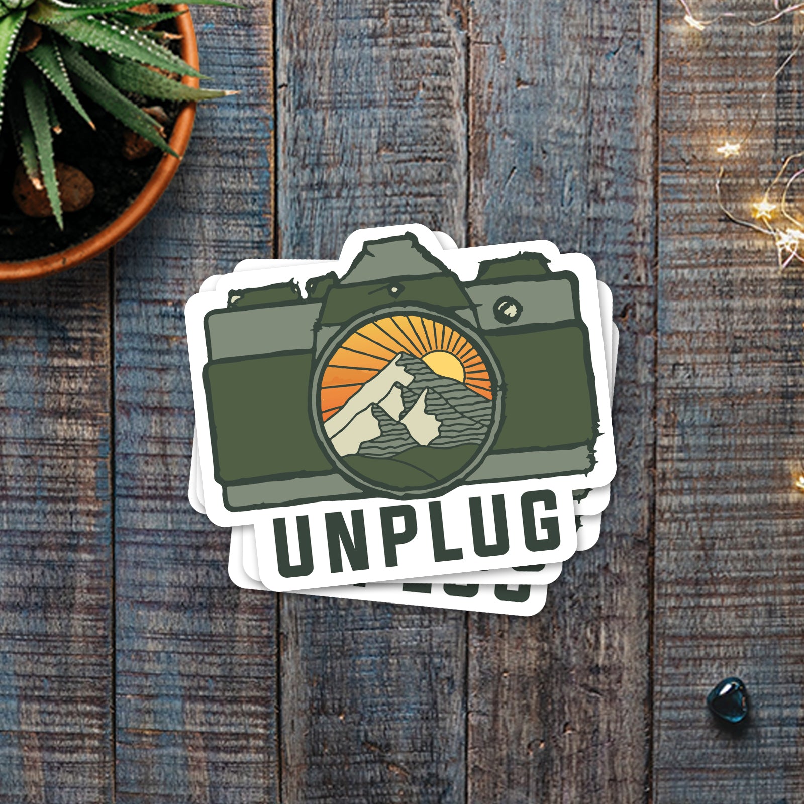 Camera Mountain Lens Vinyl Sticker – Life Unplugged