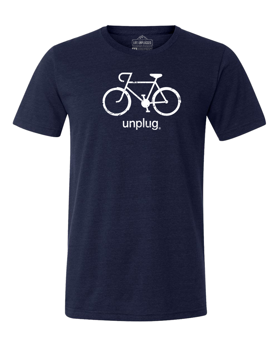 ROAD BIKE Triblend T-Shirt XL - HEATHER NAVY BLOWOUT – Life Unplugged