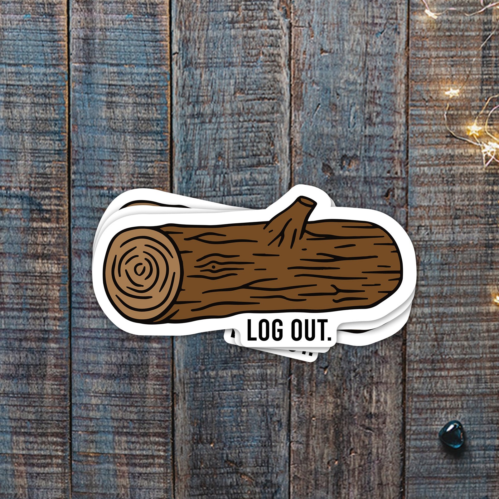 Log Out Vinyl Sticker – Life Unplugged