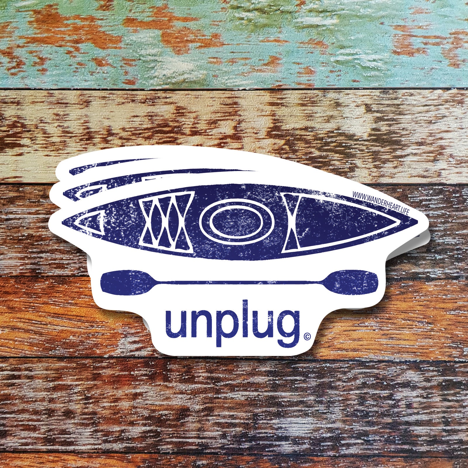 Kayak Vinyl Sticker – Life Unplugged